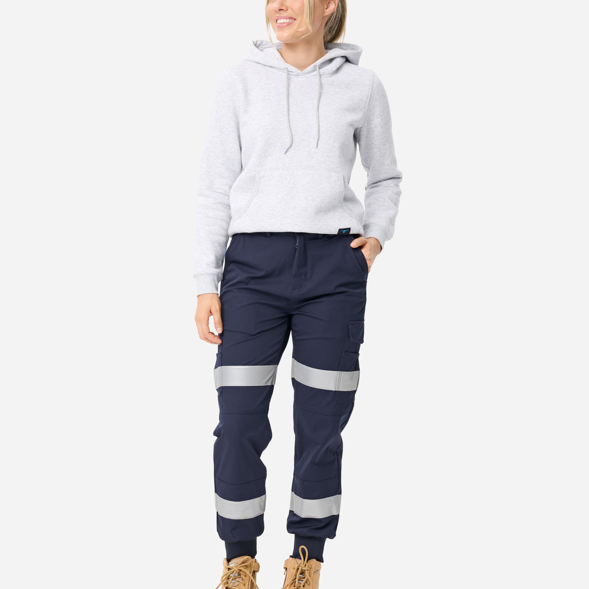 Womens Cuffed Reflective Light Pant - Stretchy tape – ELWD WORKWEAR